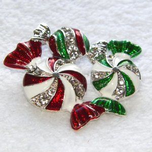 Amanda Lee Jewelry | Jewelry | Silver Peppermint Christmas Candy Pin ...